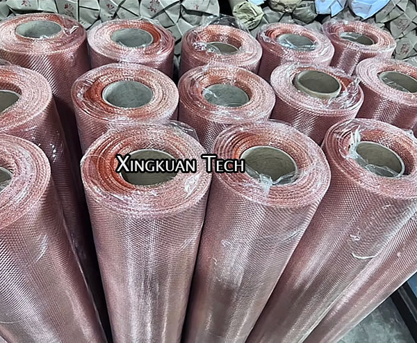 20 Mesh Plain Weave Red Copper Wire Mesh 99.9% Pure Copper Metal Screen