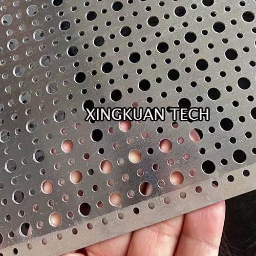 Small round hole with big round hole perforated metal mesh for decoration
