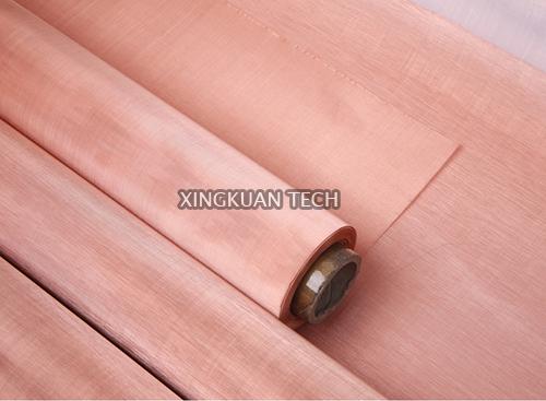 Red Copper Wire Mesh Screen For RFI Shielding , Faraday Cages And Others