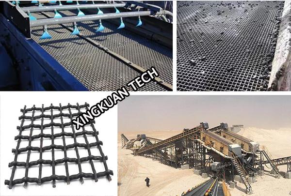 65Mn Wire Mesh Vibrating Screen , machine weaving crusher screen mesh