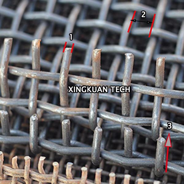 Vibrating Mine Screen Mesh , Quarry Screen Mesh In Hook Edge