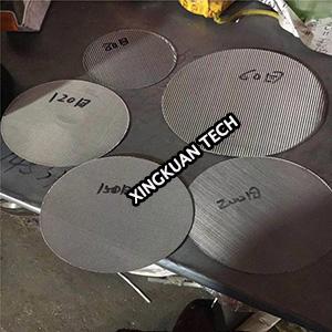 Circle Extruder Wire Mesh , Circular Mesh Screen For Plastic And Rubber