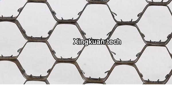 L Type hexagonal Hex Metal Mesh 1.5×20mm×45mm For Refractory Lining