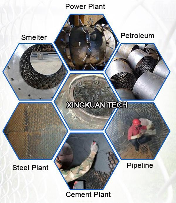 L Type hexagonal Hex Metal Mesh 1.5×20mm×45mm For Refractory Lining