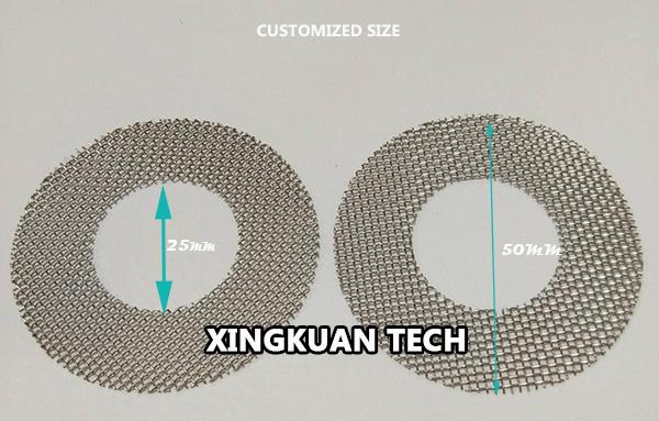 50mmx25mm SUS Stainless Steel Wire Mesh Ring Filter Screen Disc For ...